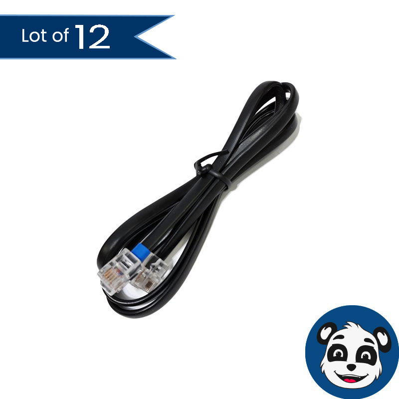 12-Pack- Jabra 14201-12. 1.60 ft OEM RJ9 to RJ9 Mod Connection Cord ...