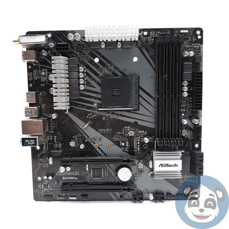 ASRock B450M/ac Micro ATX AMD DDR4 Motherboard, with I/O Shield – “B ...