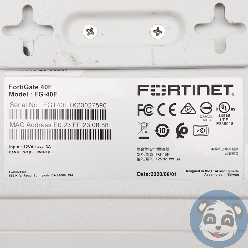 FORTINET FortiGate 40F (FG-40F) Network Security Firewall, w/ PSU – “A ...